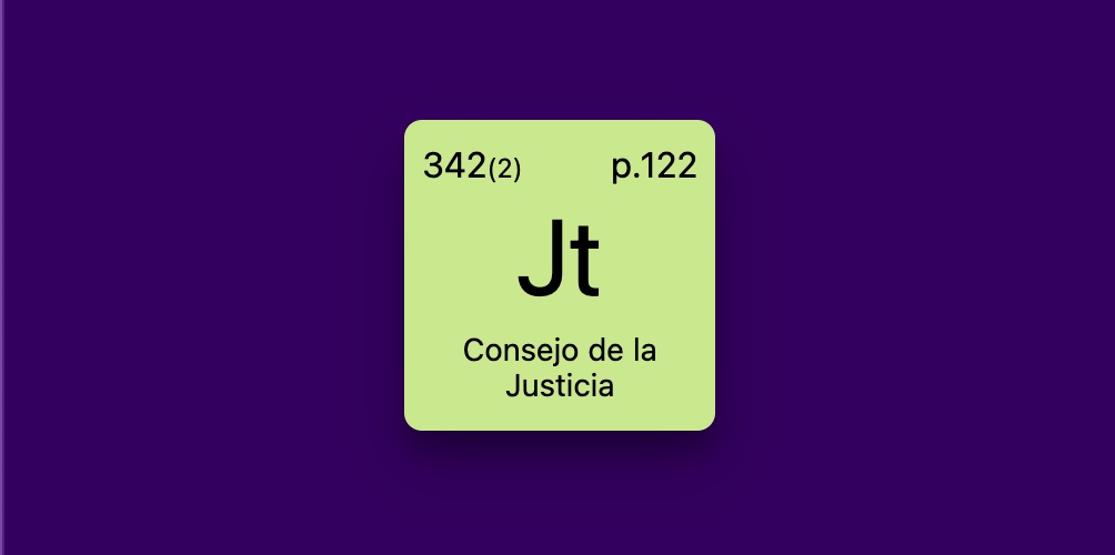 Artículo #342 - Consejo de la Justicia (p. 122)