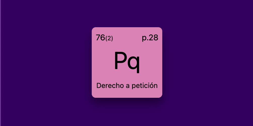 Artículo #76 - Derecho a petición (p. 28)